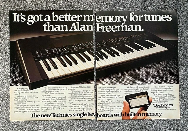 RARE VINTAGE 1982 Face Magazine Advert Picture Technics Keyboard SX200 ...