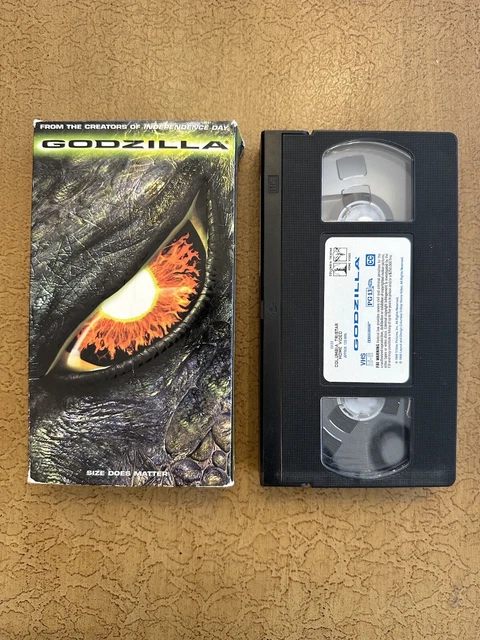 GODZILLA VHS TAPE 1998 Vintage Film Video Matthew Broderick Hank Azaria ...