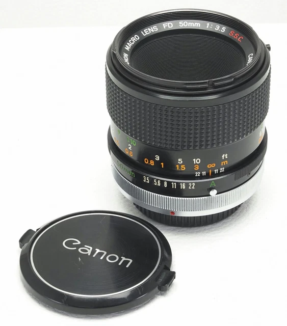 CANON FD 50MM f/3.5 S.S.C. Macro Breech Lock Lens - Working Perfectly £ ...