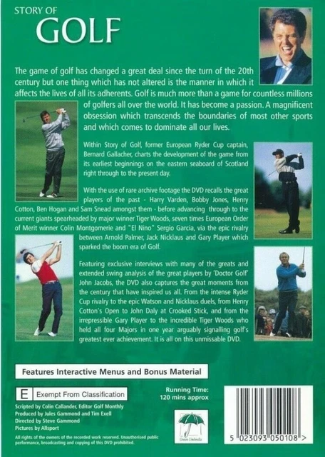 STORY OF GOLF DVD (2002) Quality Guaranteed Reuse Reduce Recycle Amazing Value EUR 2,32 ...