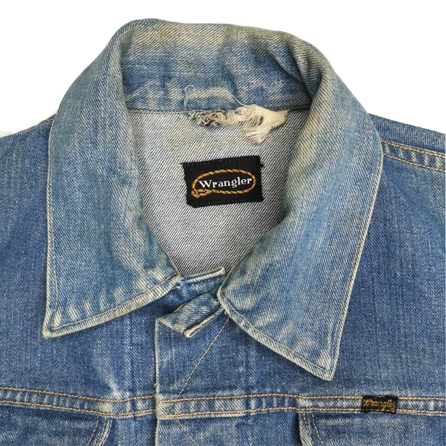 VINTAGE 60'S WRANGLER Blue Faded Selvedge Denim Jacket Made In New ...