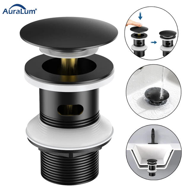 POP UP ABLAUFVENTIL Sifon Siphon Waschbecken Abfluss Ablaufgarnitur mit ...
