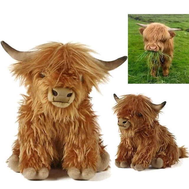 CUDDLY LIVING NATURE Highland Cow Toy Kids Stuffed Teddy Plush Doll Toy ...