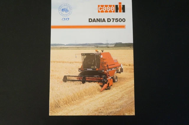 CASE IH MÄHDRESCHER Prospekt Typ DANIA D 7500 2 Seiten ca 1980 EUR 6,50 ...