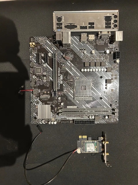 ASUS PRIME A520M-K motherboard with io shield & intel ax200 wifi card £ ...