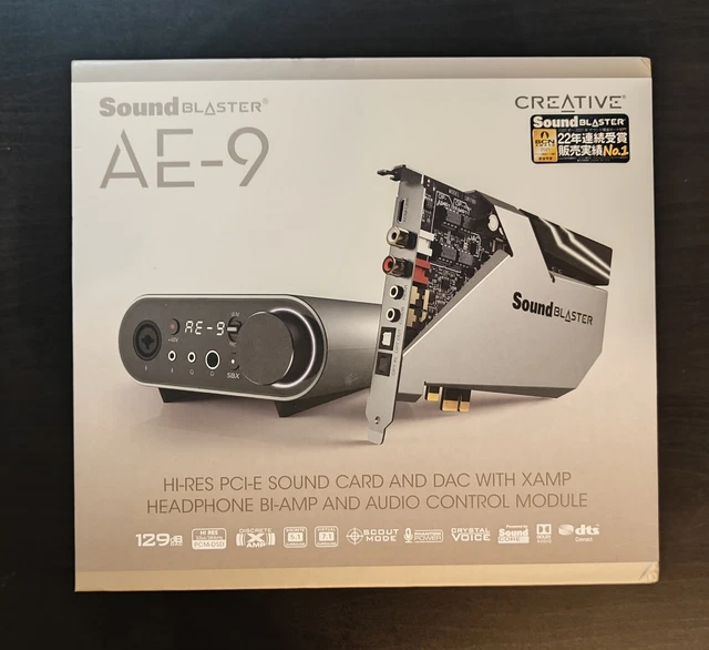 CREATIVE SOUND BLASTER AE-9 PCIe Sound Card+control module-Fully Boxed ...