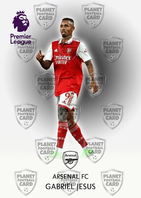GABRIEL JESUS, ARSENAL Fc. White Card, 2022/2023 Custom Football Card ...