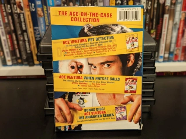 ACE VENTURA DELUXE Double Feature (DVD, 2006, 3-Disc Set) $12.99 ...