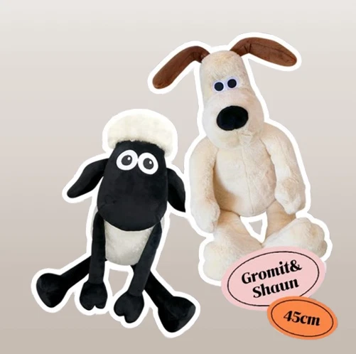 WALLACE AND GROMIT doll + Shaun the Sheep Medium doll 2pcs Set 45cm ...