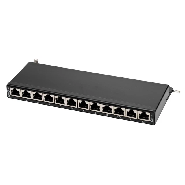 10& PATCH PANEL desktop CAT7, 12 Port, compact 0.5U, LSA mounting ...