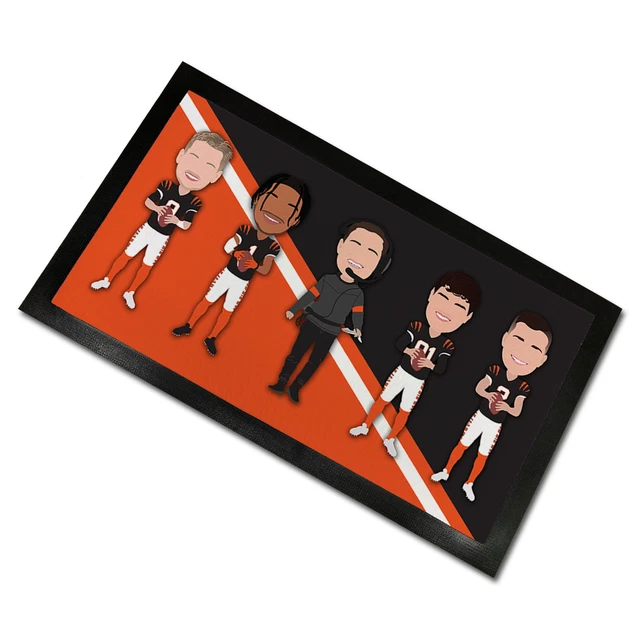 BENGALS 2024-25 VECTOR Heroes Bar Runner Mat Cincinnati 2 Sizes Man ...