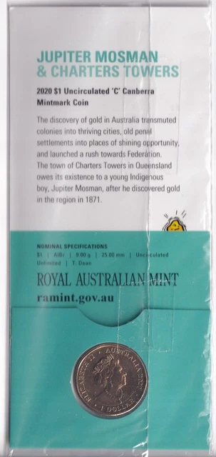AUSTRALIA: 2020 $1 Eureka Gold Rush Jupiter Mosman C Canberra Mintmark ...