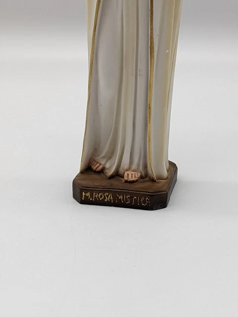 STATUE DE SAINTE Vierge Marie Rose Mystique Alta CM 21 IN Poudre Marmo ...