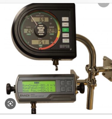 AADI TONNES MIPEG 2000 safe load indicator crane monitoring sli display ...