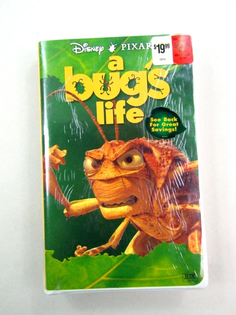 A BUGS LIFE VHS Clamshell Video Tape Movie Disney Pixar Animated Bonus ...