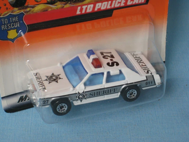 MATCHBOX FORD LTD State Police Car Sheriff White Toy Model Car 75mm ...
