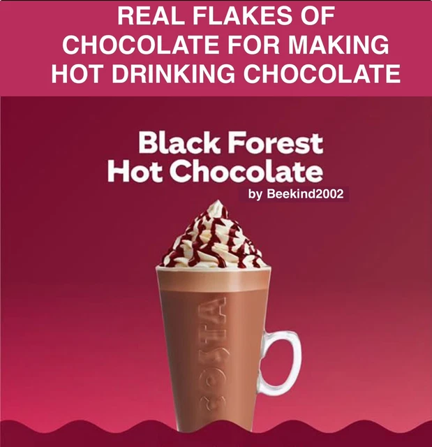 REAL FLAKES FOR Hotel Chocolat Velvetiser Black Forest Hot Drinking ...