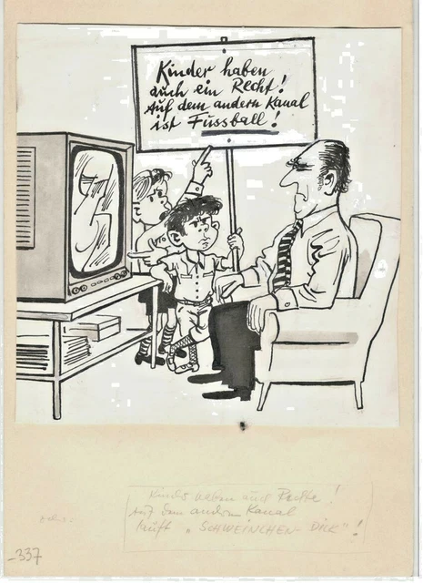 ORIGINAL INK DRAWING-CARTOON by Alexander Knuth, 1950er years £52.42 ...