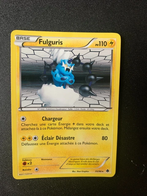 CARTE POKÉMON -FULGURIS HOLO - 35/98 POUVOIRS EMERGENTS TRES BON ETAT ...