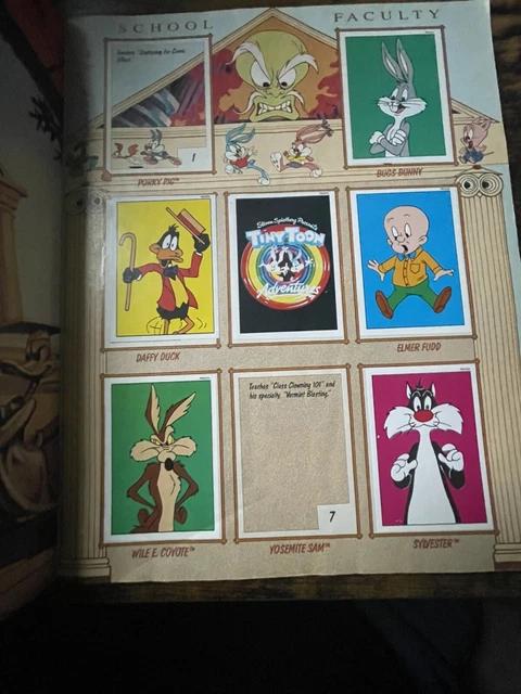 TINY TOON ADVENTURES Vtg 1991 COLLECTOR STICKER STORY ALBUM RARE W ...
