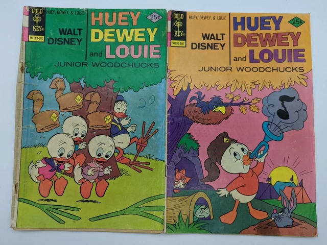 DISNEY'S HUEY DEWEY and Louie Junior Woodchucks #38 & #39 Gold Key ...