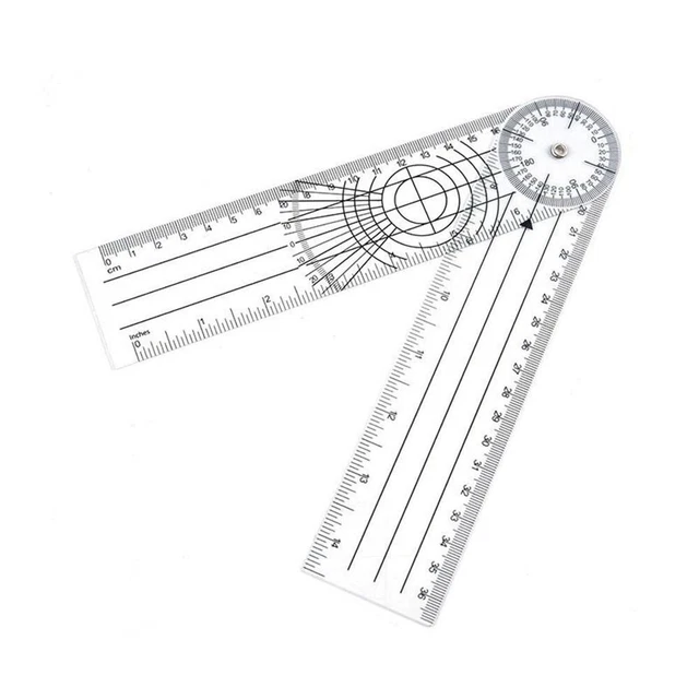 360DEGREE PROTRACTOR GONIOMETER Ruler Spinal Ruler Joint Ruler ...