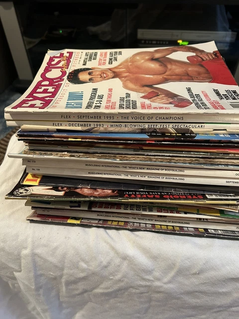 VINTAGE MUSCLE WORKOUT Bodybuilding Magazine Lot Of 27 1980s- 90s Flex ...