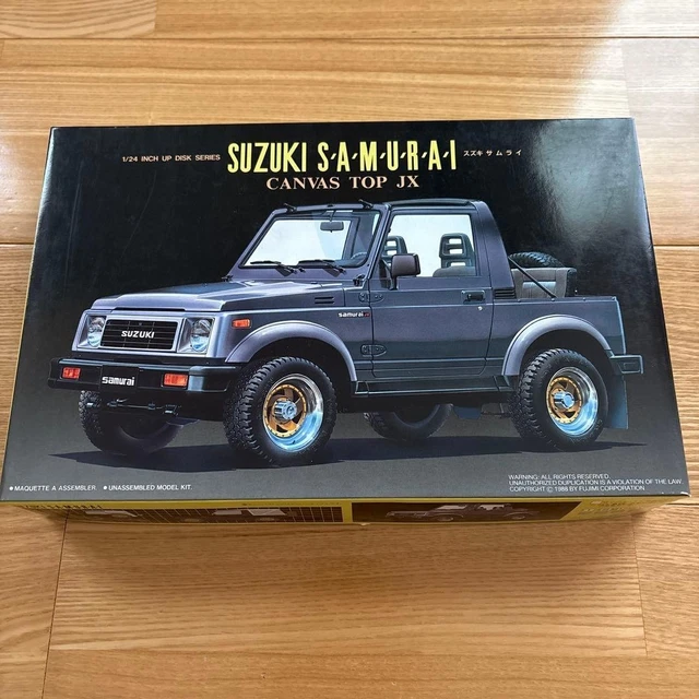 FUJIMI SUZUKI SAMURAI Canvas Top JX Model Kit 124 Scale unmontiert grau ...