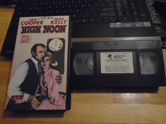 RARE OOP HIGH Noon VHS film Gary Cooper PRINCESSE GRACE KELLY Lon ...