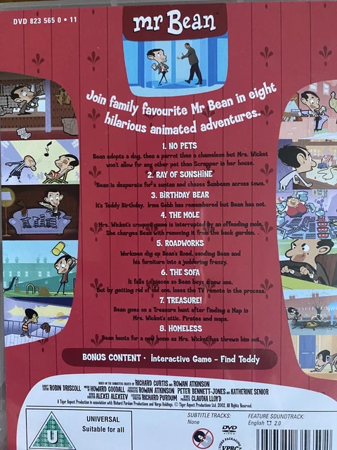 4X ANIMATED MR Bean DVDs £1.99 - PicClick UK