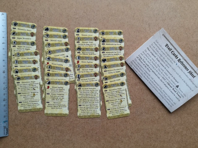 TRAITS CARDS & Reference Sheet /Sword & Sorcery/Ancient Chronicles G117 ...