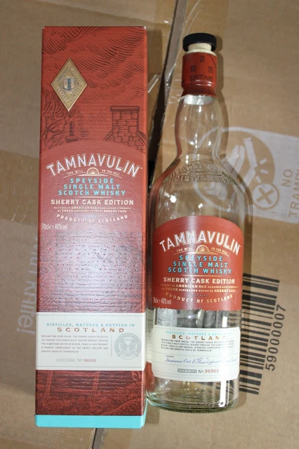 TAMNAVULIN SHERRY CASK Edition Scotch Whisky Empty Bottle And Box £0.99 ...