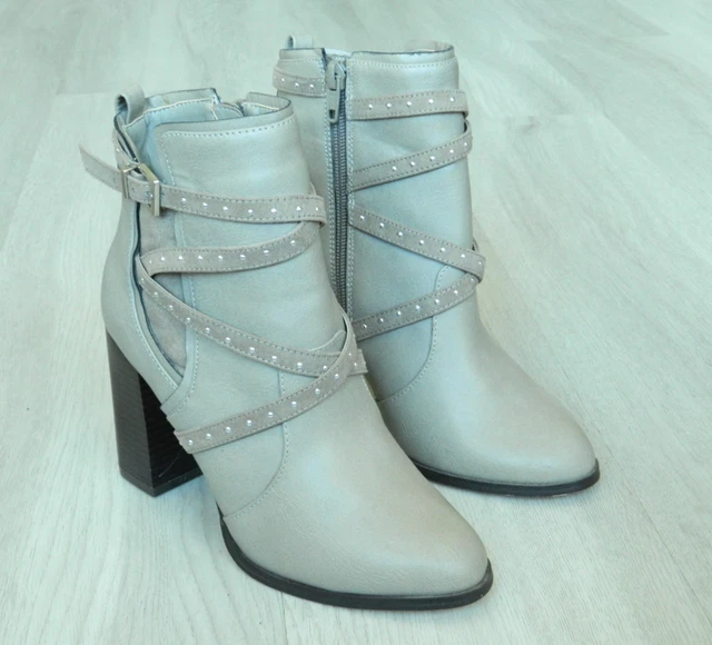 MISS SELFRIDGE LADIES Heeled Ankle Boots Taupe Size 4 / 37 £17.99 ...