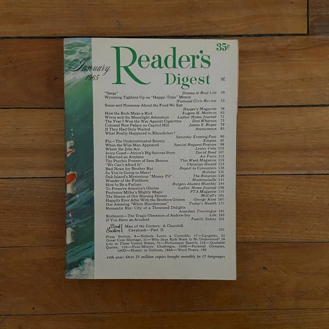 READER'S DIGEST MAGAZINE January 1965 Issue Oak Island's Mysterious ...