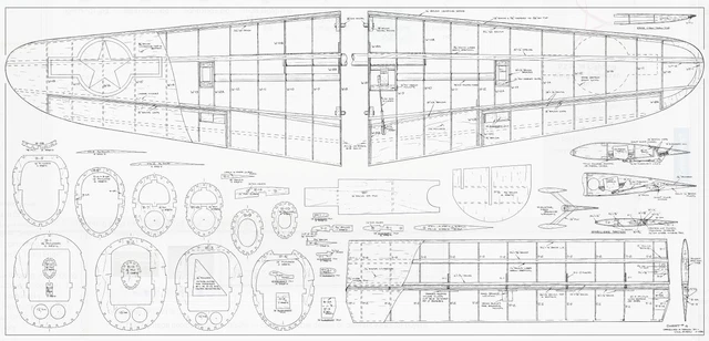 GIANT SCALE P38 Lightning 114" Giant Scale RC Model AIrplane PDF Plans ...