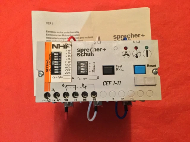 SPRECHER & SCHUH CEF 1-11 Motor Protection Relay 20-180A £257.51 ...