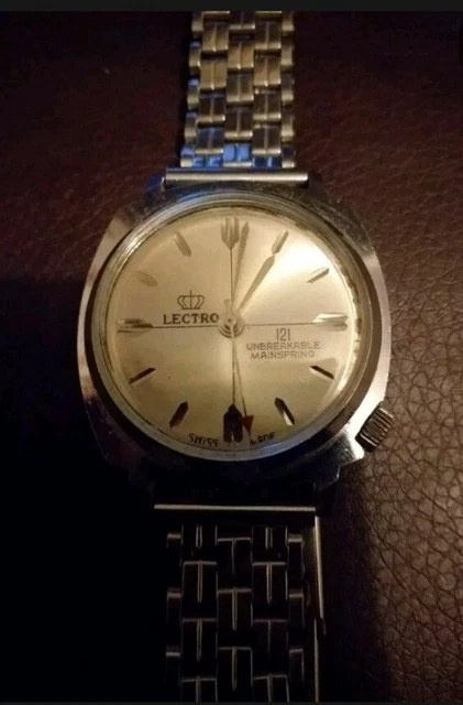 VINTAGE LECTRO OLD swiss kinetic watch water protected stainless Steel ...