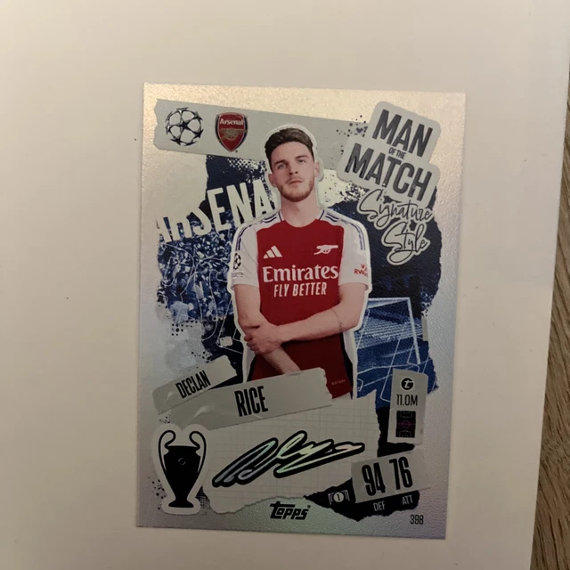 TOPPS MATCH ATTAX 2024/2025 24/25 Declan Rice Man of the Match ...