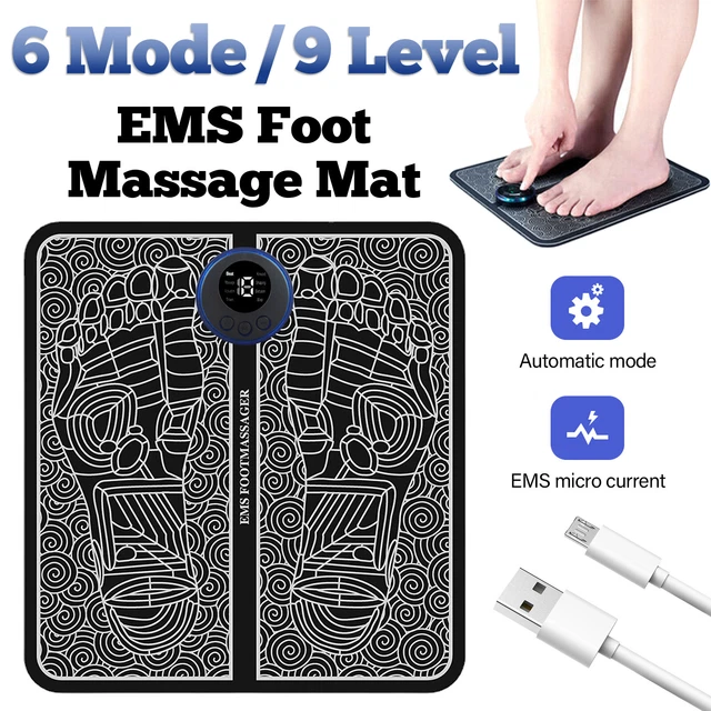 Electric Ems Foot Massager Leg Reshaping Pad Feet Muscle Stimulator Mat
