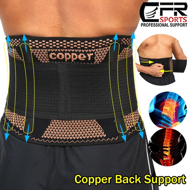 COPPER LUMBAR LOWER Back Support Brace Orthosis Waist Belt Pain Relief ...