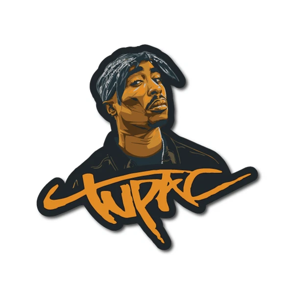 2PAC TUPAC SHAKUR Vinyl Sticker Car Wall Home Laptop Window Gang Euro ...