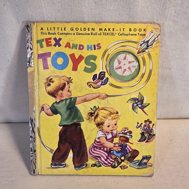 VINTAGE 1950 LITTLE Golden Book “Tex and His Toys” Elsa Ruth Nast ...