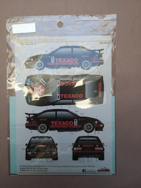FORD SIERRA RS500 Eggenberger Texaco Gr.A S.k.decals 24059 1:24 EUR 19 ...