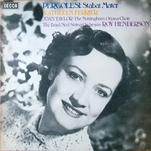 GIOVANNI BATTISTA PERGOLESI, Kathleen Ferrier, Joan Taylor, The ...
