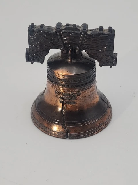 VINTAGE CAST COPPER Liberty Bell Replica Historical Souvenir $12.50 ...