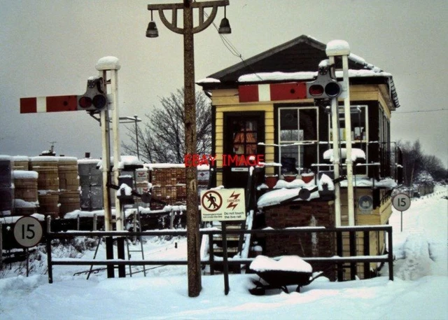 PHOTO ADDISCOMBE Railway Station Snow Semaphores And The Signal Box ...