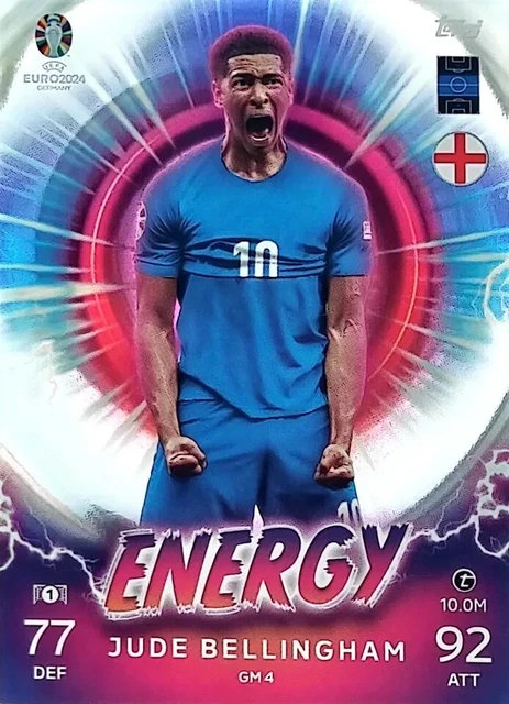 MATCH ATTAX EURO 2024 Jude Bellingham Energy England UEFA Topps Card £7 ...