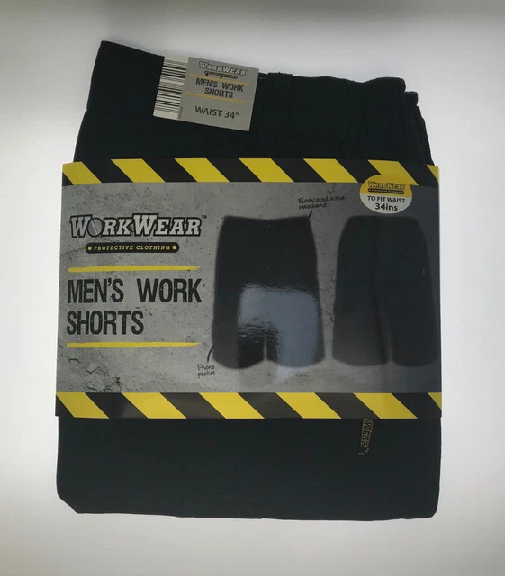 ALDI WORKWEAR SHORTS 100% Cotton - Sizes 32, 34, 36, 38, 40 Black, Navy ...