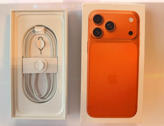 APPLE IPHONE 17 Pro Max 256GB Cosmic Orange Empty Genuine EMPTY Box and ...