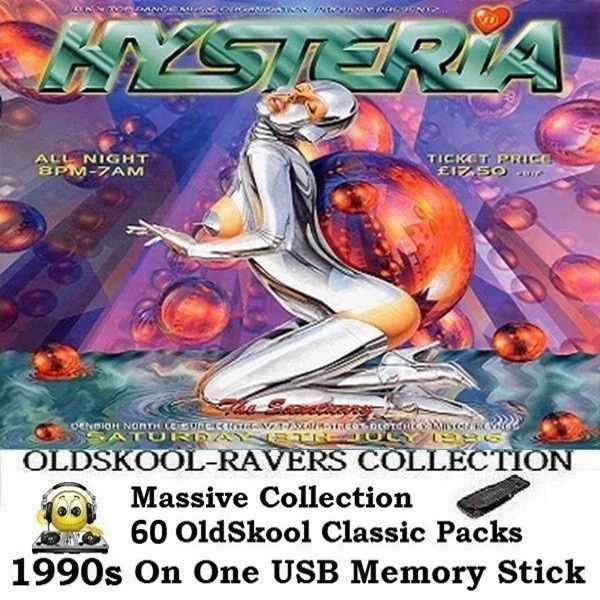 OLD SCHOOL HYSTERIA 1990s Rave Club Events £19.99 - PicClick UK
